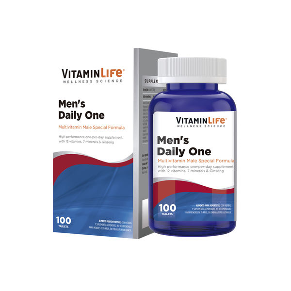 Multivitamínico Men's Daily One 100 Tabletas VitaminLife | Preunic