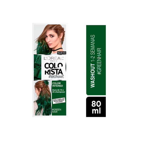 Coloracion Colorista Washout Green Hair | Preunic