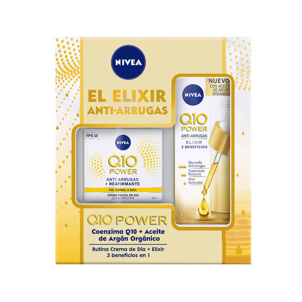 Pack NIVEA Q10 Anti-arrugas Día 50ml + Q10 Elixir Antiarrugas 30 ml | Preunic