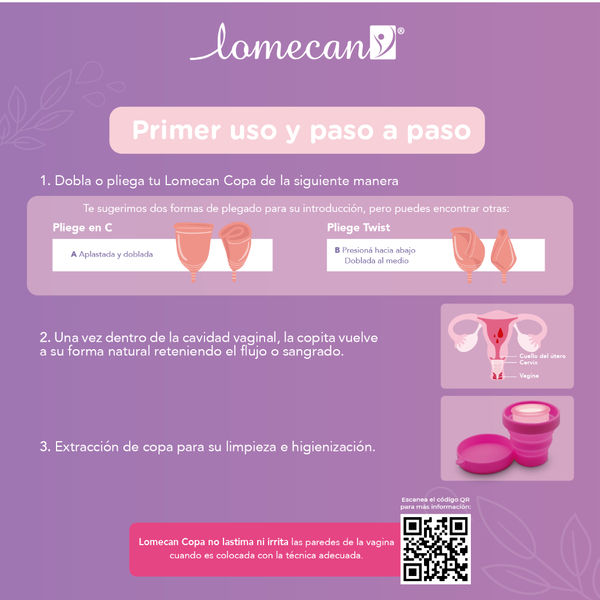 LOMECAN Copa Menstrual Talla 1 - Protección segura y cómoda para tu período