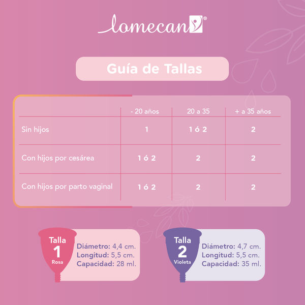 LOMECAN Copa Menstrual Talla 1 - Protección segura y cómoda para tu período