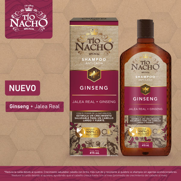 Tio Nacho Shampoo Ginseng 950 ml - Revitaliza tu cabello con ...