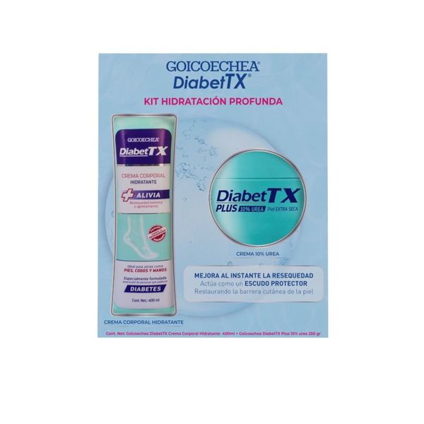 Estuche Crema Diabettx Plus 10% Urea 250 Gr + Crema Hidratante 400 Ml