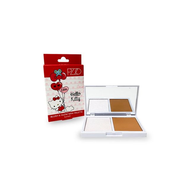 Mini Paleta Con Iluminador Y Rubor Hello Kitty Sunset