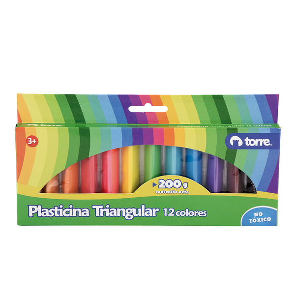 Plasticina Torre Triangular 12 Colores