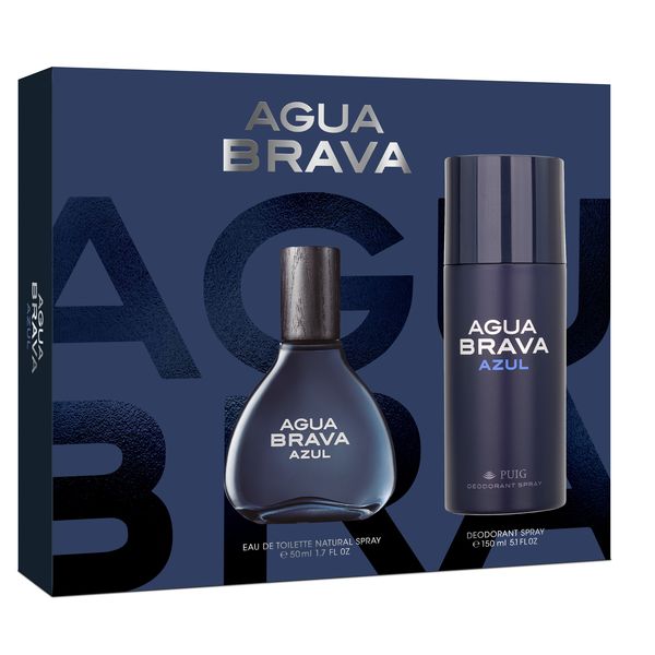 Set Perfume Hombre Agua Brava Azul + Desodorante 150 Ml