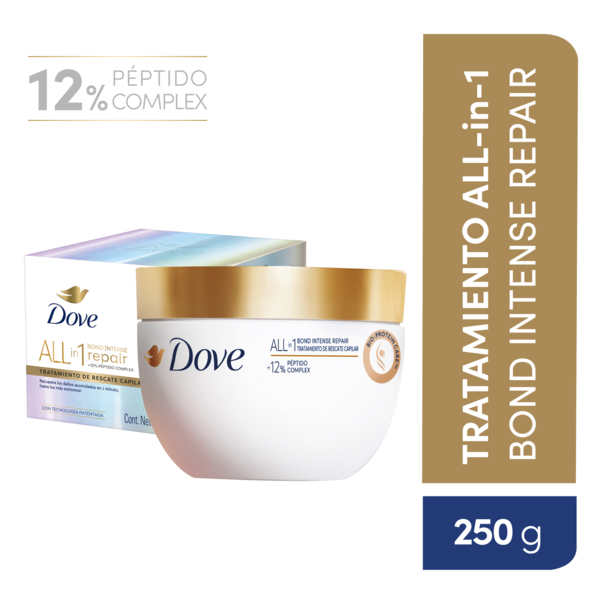 Máscara de Tratamiento Dove All in One Bond Intense Repair 250 gr