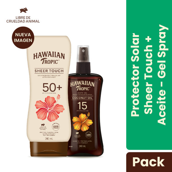 Hawaiian Tropic Pack Protector Solar FPS 50 Y Bronceador FPS 15 | Preunic